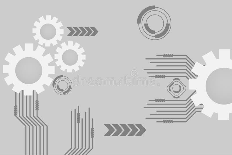 Grey White Abstract Technology Background with Various Technology Stock ...