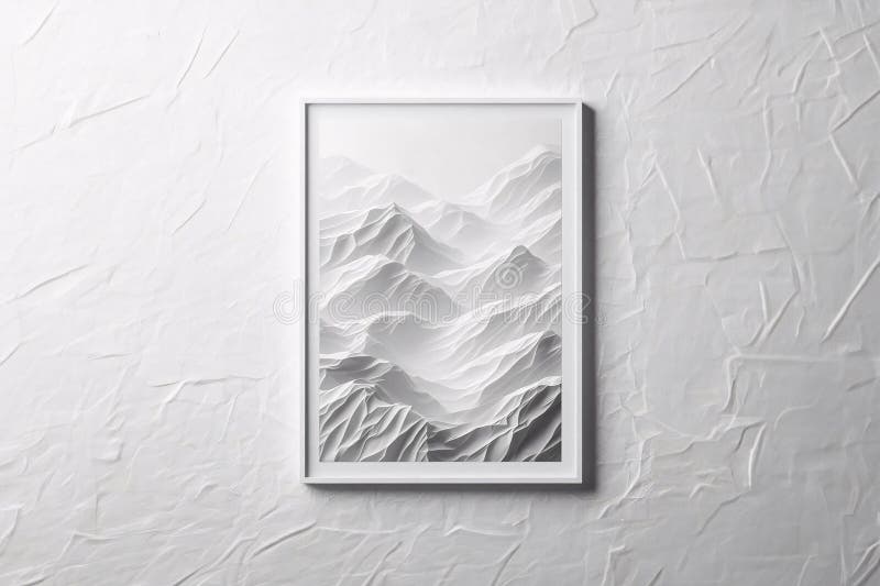 Grey and White Abstract Wavy Mountain and Cloud Skyline Background ...