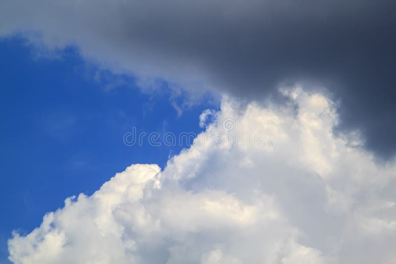 Stormy Grey and White Clouds on Blue Sky Background Stock Photo - Image ...