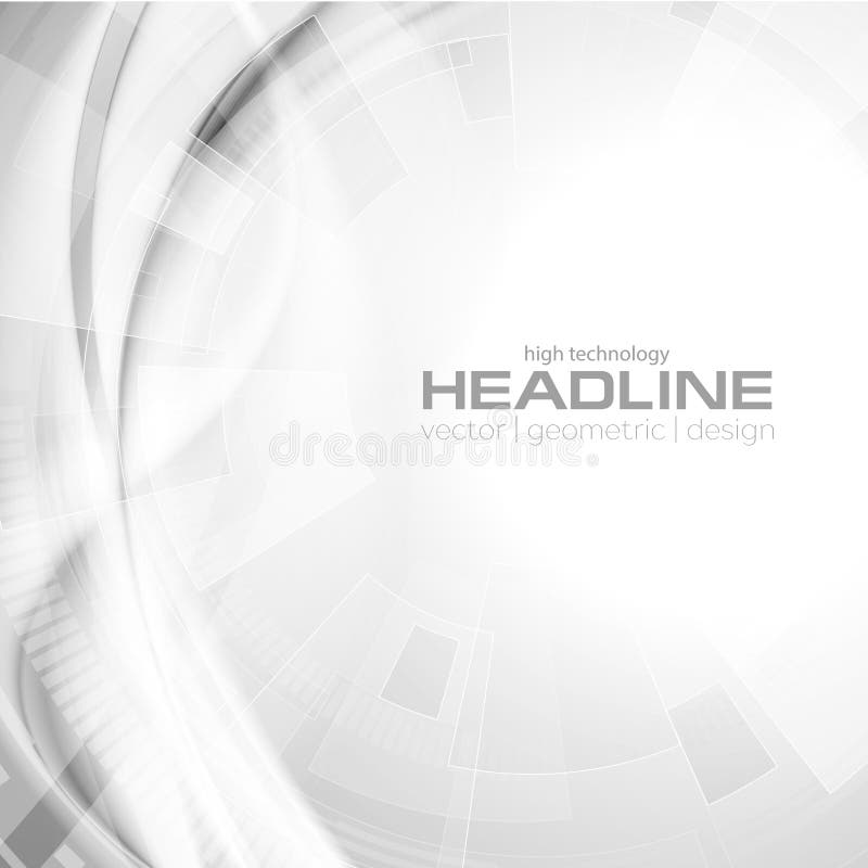 Grey Geometric Technology Abstract Gears Background Stock Vector ...
