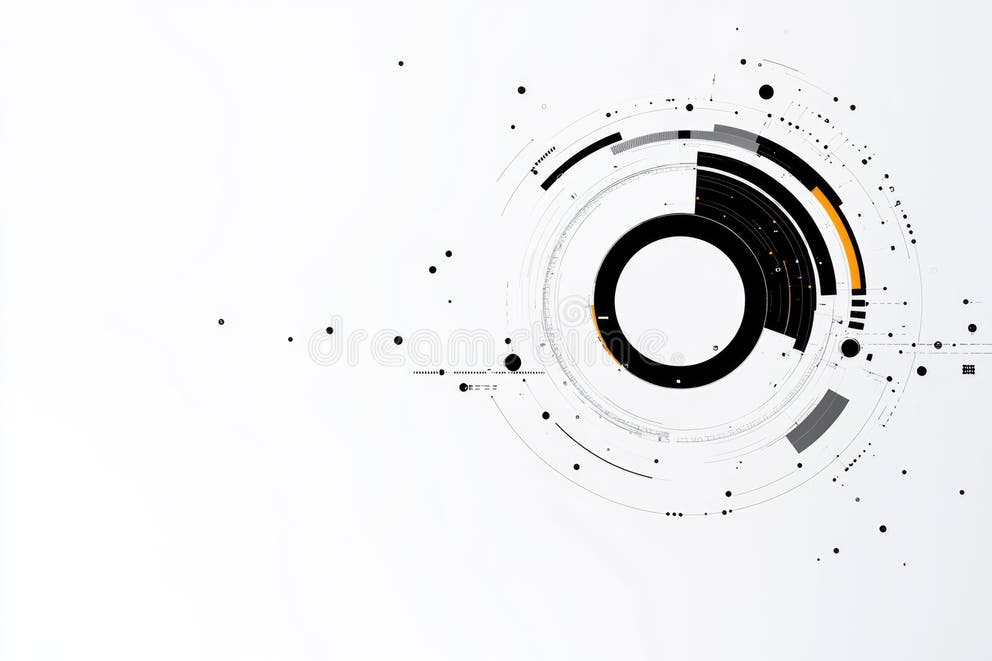 Grey and White Hi-Tech Communication Concept Background with Various ...