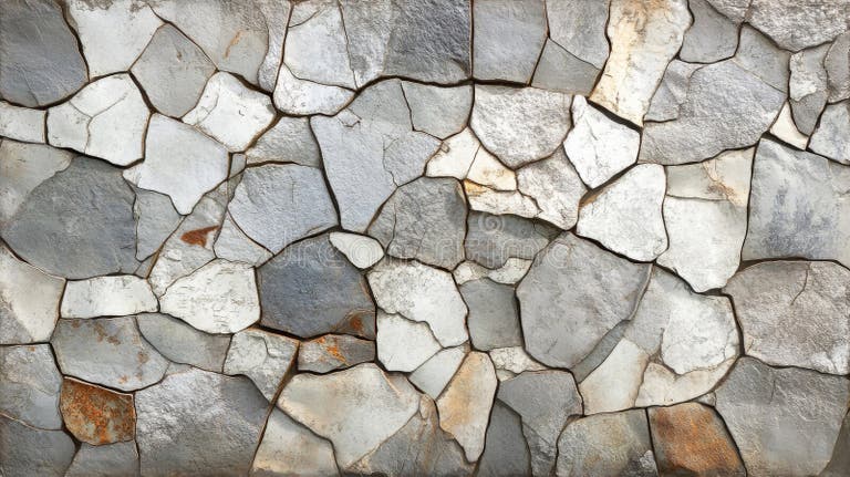 Grey and White Irregular Stone Wall Texture Stock Illustration - Illustration of abstract, grey ...