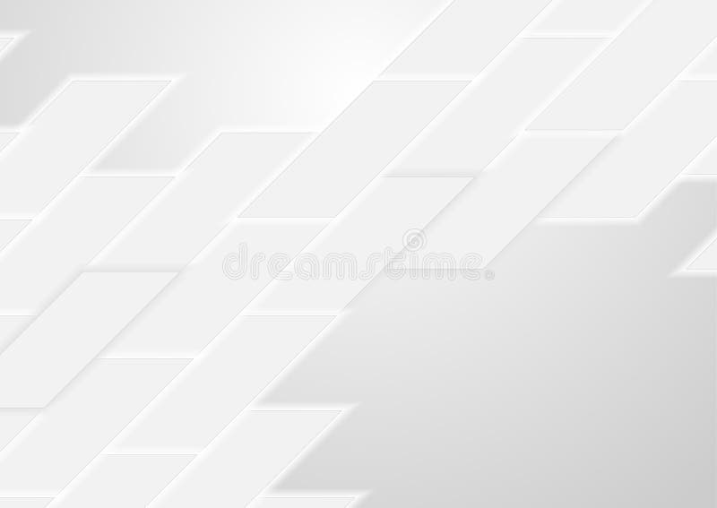 Grey White Minimal Tiles Tech Geometric Background Stock Illustration ...