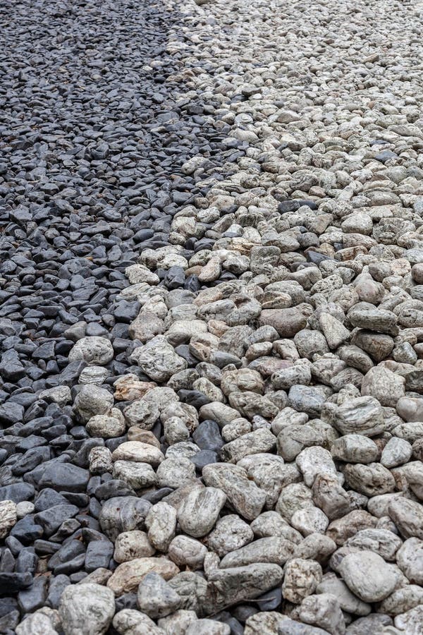 Grey and White Pebbles in Garden Design Stock Image - Image of ...