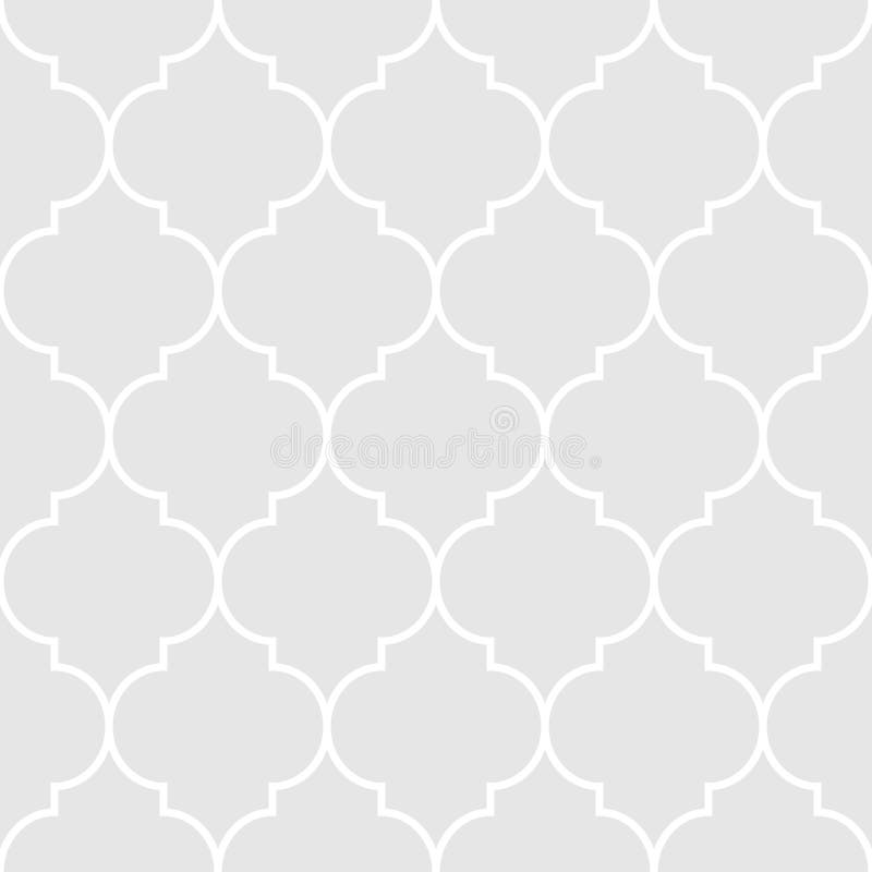 Grey and White Seamless Geometric Islamic Pattern. Abstract Geometric ...