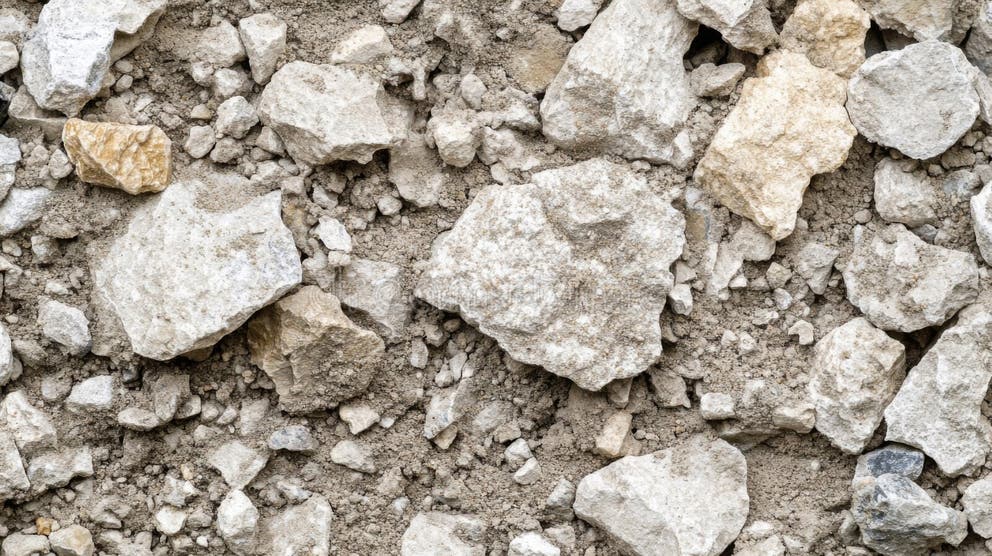 Grey and White Stone Rubble Ground Mixture Stock Illustration ...