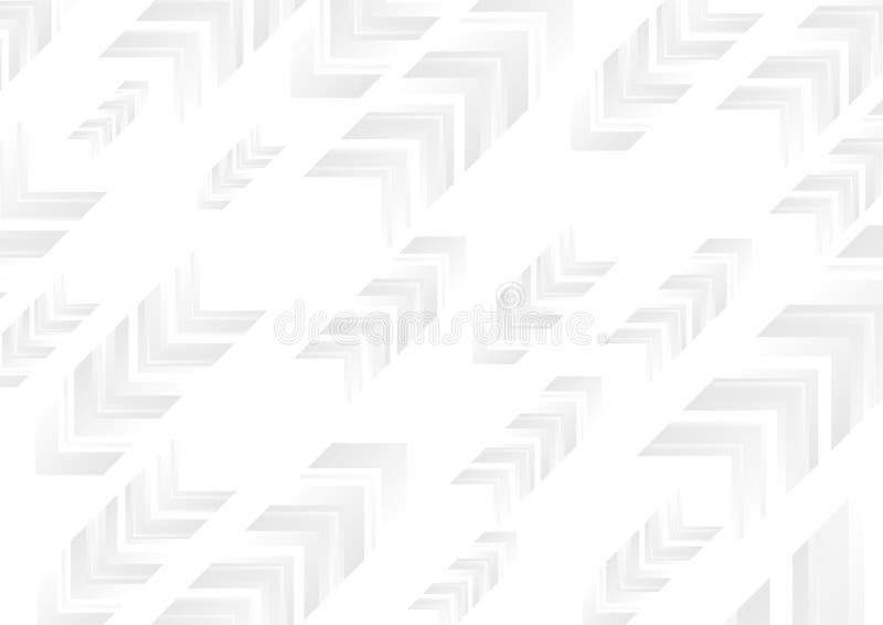 White Tech Modern Arabic Pattern with Octagons Stock Illustration ...