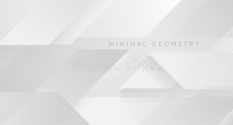 Grey White Tech Geometric Minimal Abstract Background Stock Vector ...