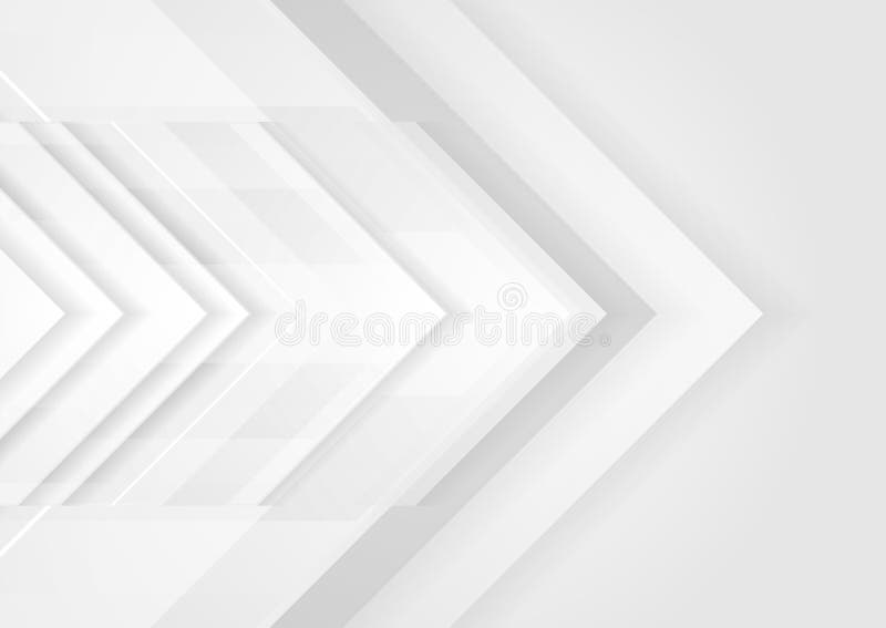 Grey White Tech Paper Arrows Abstract Geometric Minimal Background ...