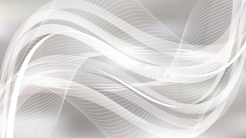 Grey and White Wavy Lines Background Stock Vector - Illustration of ...