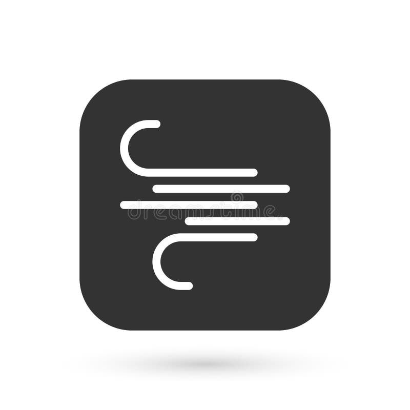 Grey Wind Icon Isolated on White Background. Windy Weather Stock Vector ...