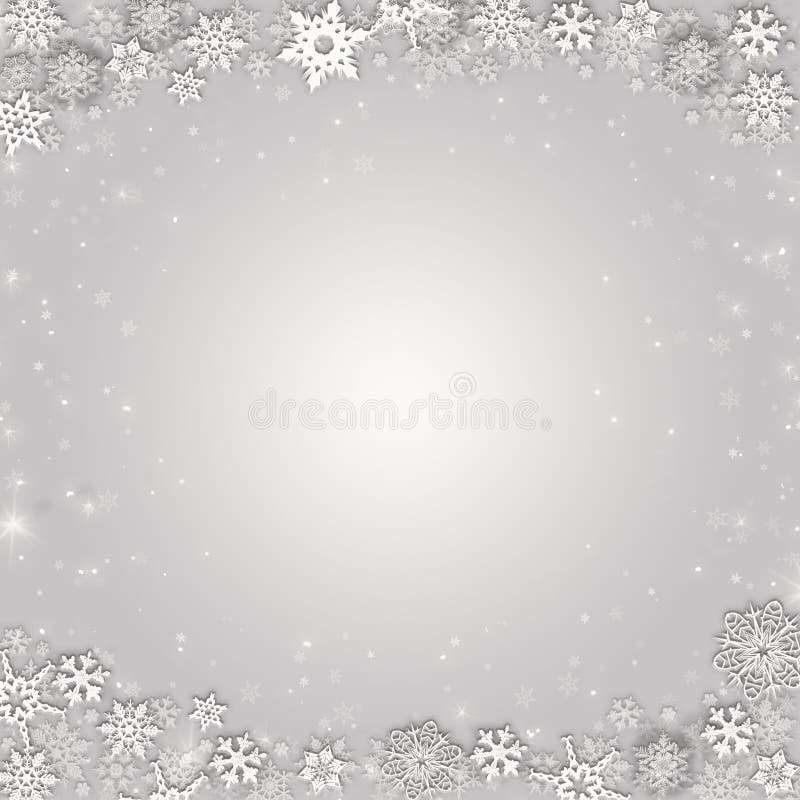 Grey Winter Background with Snowflakes for Your Own Creations Stock ...