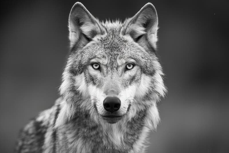 The Grey Wolf is in Black and White, High Quality, High Resolution ...