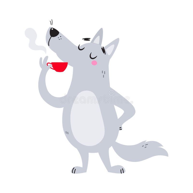 Wolf Drinking Stock Illustrations – 417 Wolf Drinking Stock ...