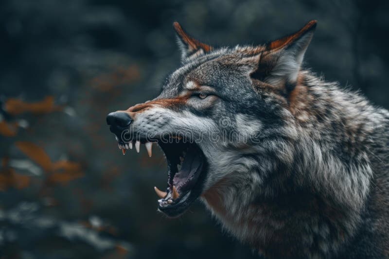 Grey Wolf Showing Dominance Howling in Wilderness Stock Photo - Image ...