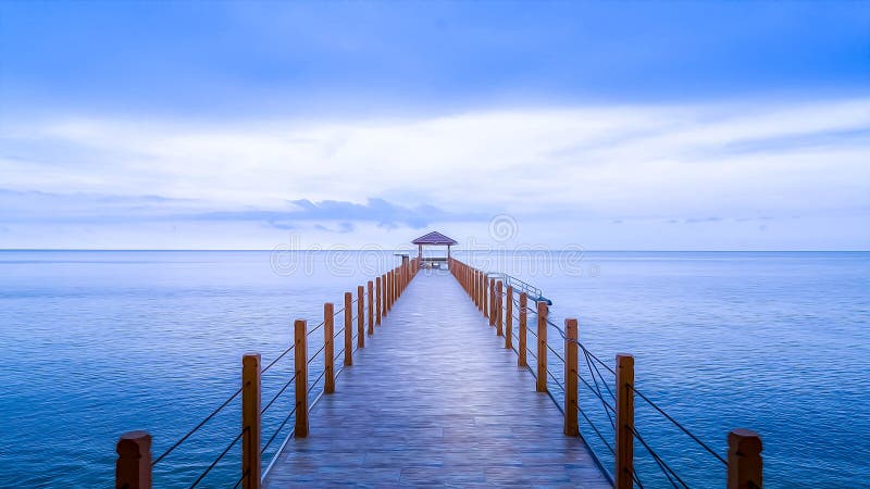 Grey Wooden Dock Picture. Image: 113349623