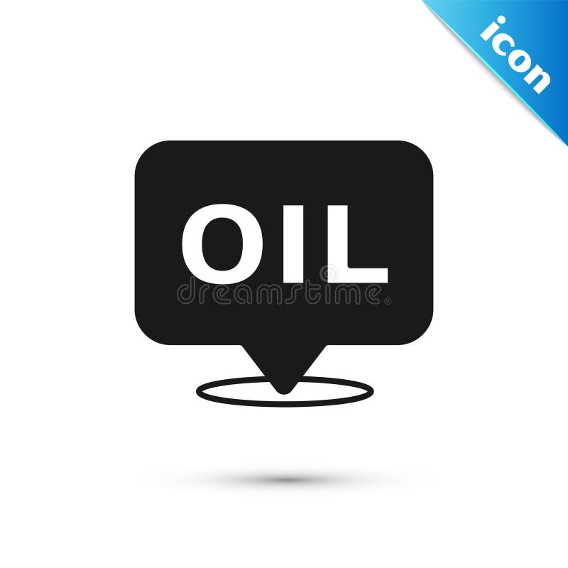Grey Word Oil Icon Isolated on White Background. Vector Stock Vector ...