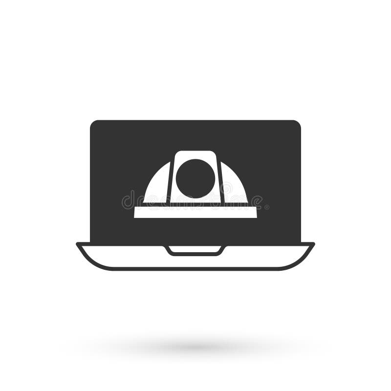 Grey Worker Icon Isolated on Grey Background. Business Avatar Symbol ...