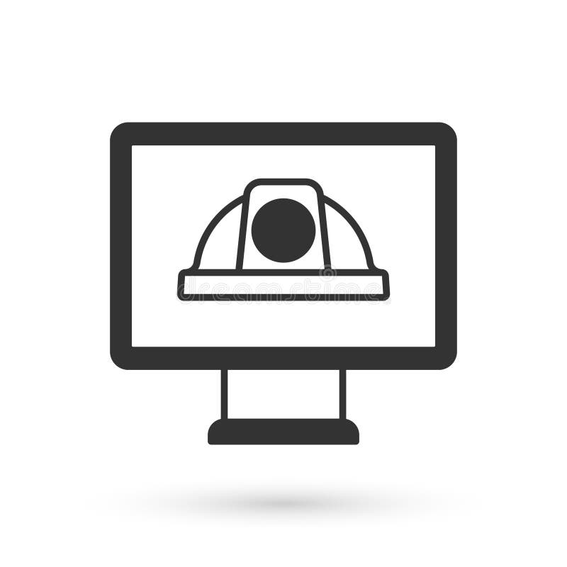 Grey Worker Icon Isolated on Grey Background. Business Avatar Symbol ...