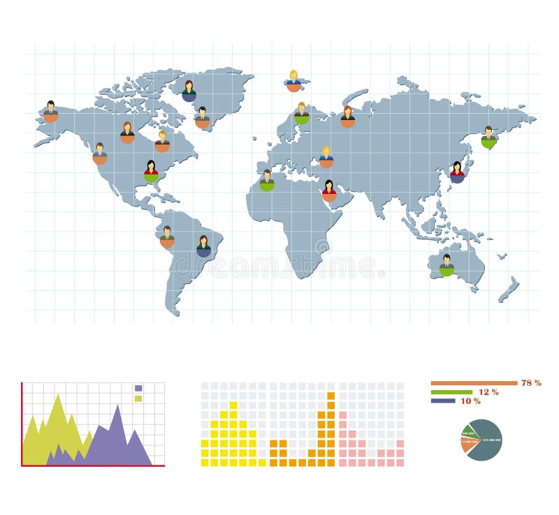Grey World Round Infographic, Stock Illustration - Illustration of ...