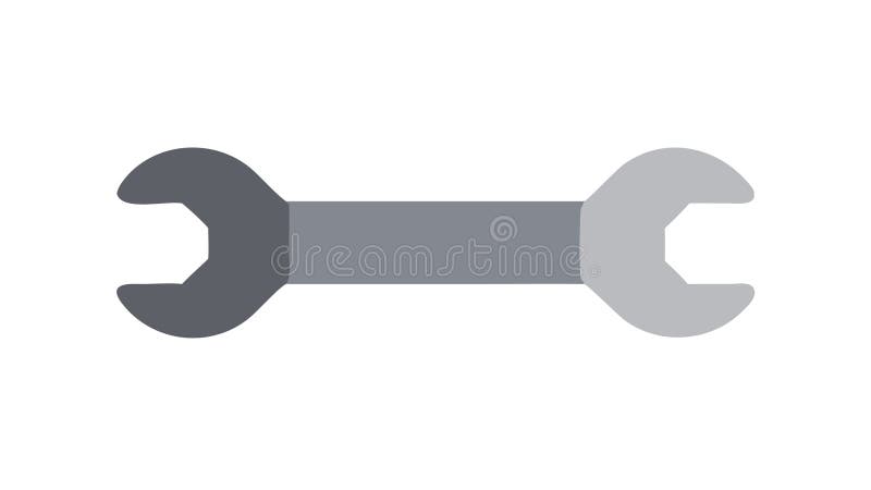 Grey Wrench Tool Icon Vector Illustration for Maintenance, Vector ...