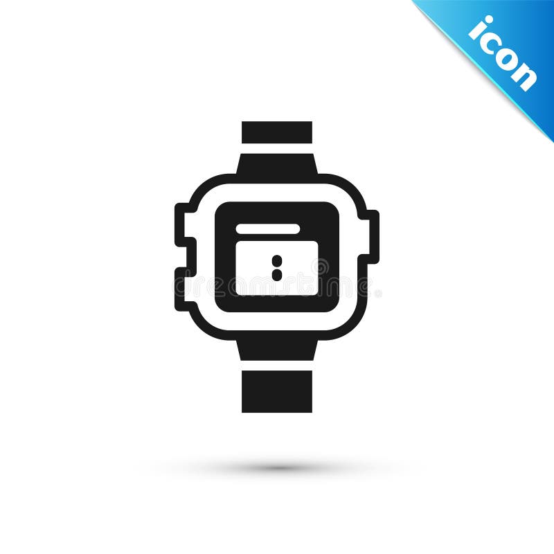 Grey Wrist Watch Icon Isolated on White Background. Wristwatch Icon ...