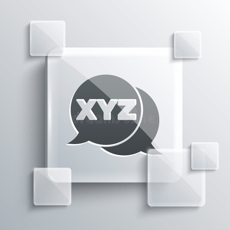 Grey XYZ Coordinate System Icon Isolated on Grey Background. XYZ Axis ...