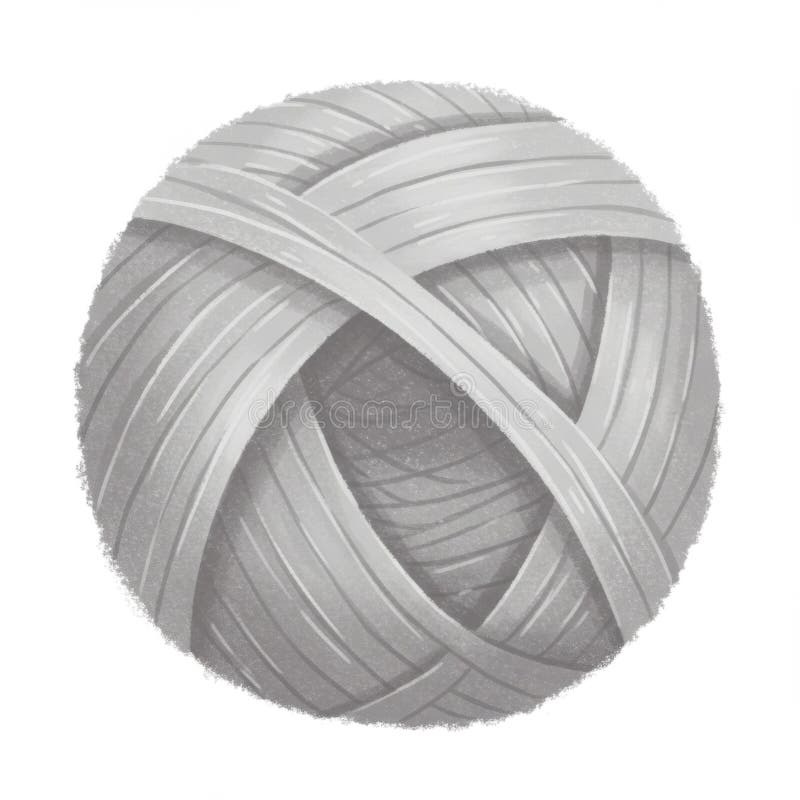 Grey Yarn Ball Texture stock illustration. Illustration of knitting ...