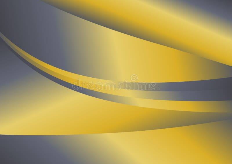 Grey and Yellow Gradient Wavy Background Vector Illustration Stock ...