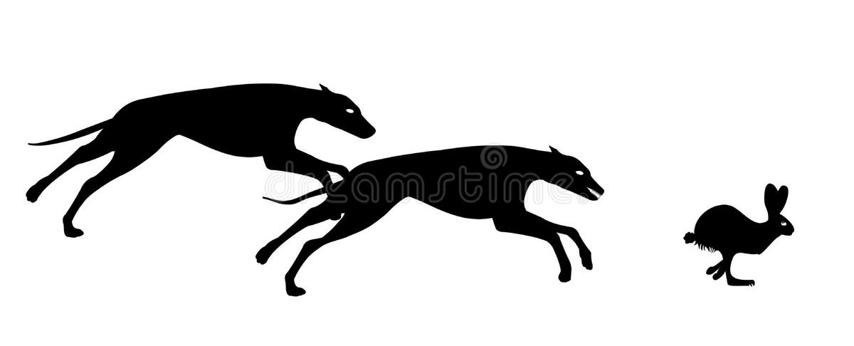 Rabbit Hunt Silhouette Stock Illustrations – 2,422 Rabbit Hunt ...