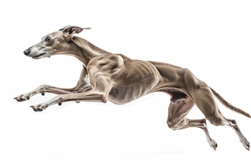 A Greyhound Racing at Full Speed Stock Illustration - Illustration of ...