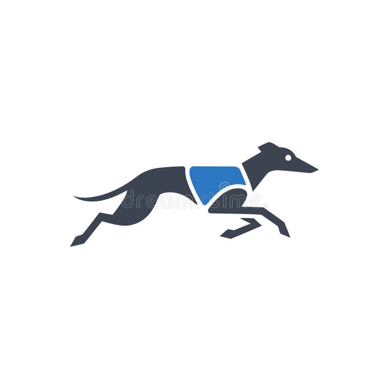 Greyhound Racing Icon stock vector. Illustration of icon - 375316575