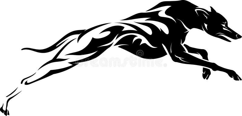 Greyhound Silhouette Stock Illustrations – 1,445 Greyhound Silhouette ...