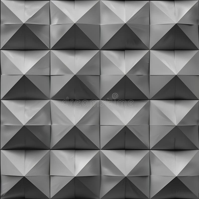 Greyscale Black Monochrome 3D Geometric Repeating Background Pattern ...