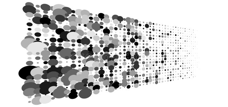 Greyscale Dots, Half-tone, Circles Pattern. Speckle, Stipple Geometric ...