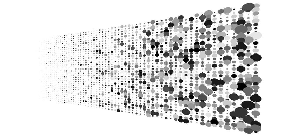 Greyscale Dots, Half-tone, Circles Pattern. Speckle, Stipple Geometric ...