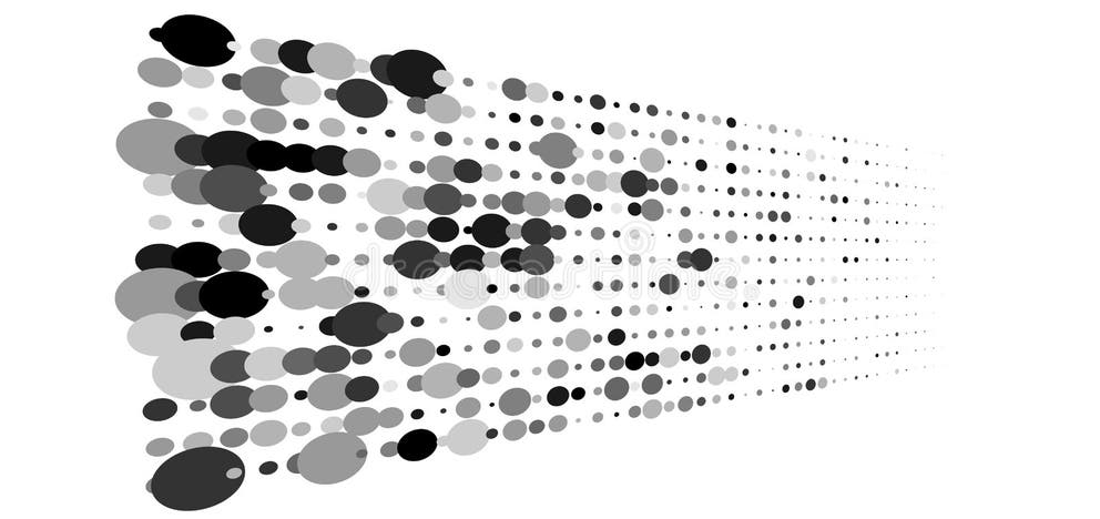 Greyscale Dots, Half-tone, Circles Pattern. Speckle, Stipple Geometric ...
