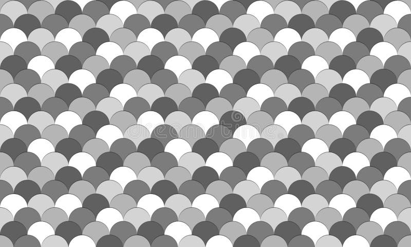 Greyscale Fish Scale Pattern Stock Vector - Illustration of continuous ...
