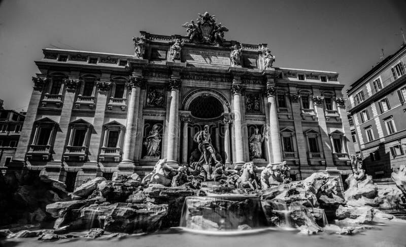 Greyscale Low Angle Shot of the Details of the Building in Rome, Italy ...