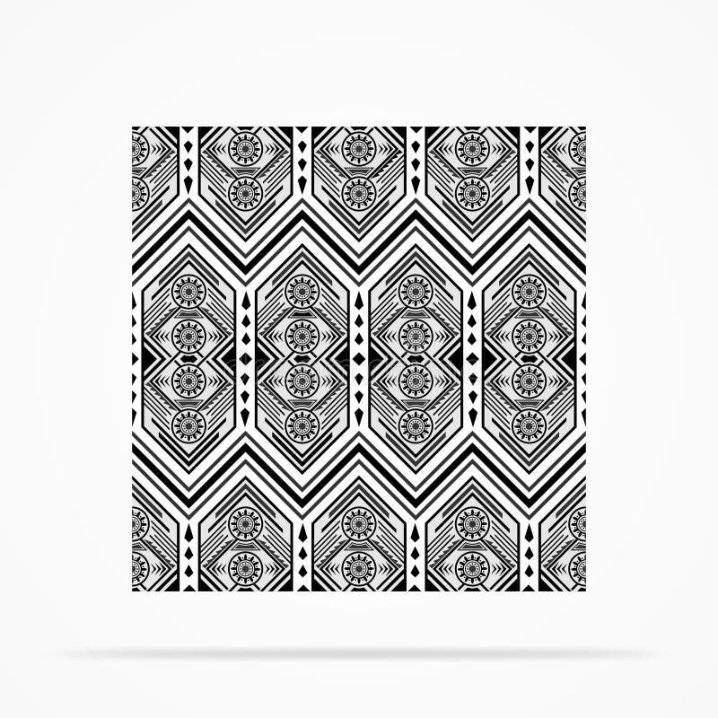 Greyscale Navajo Pattern stock vector. Illustration of simple - 104421143