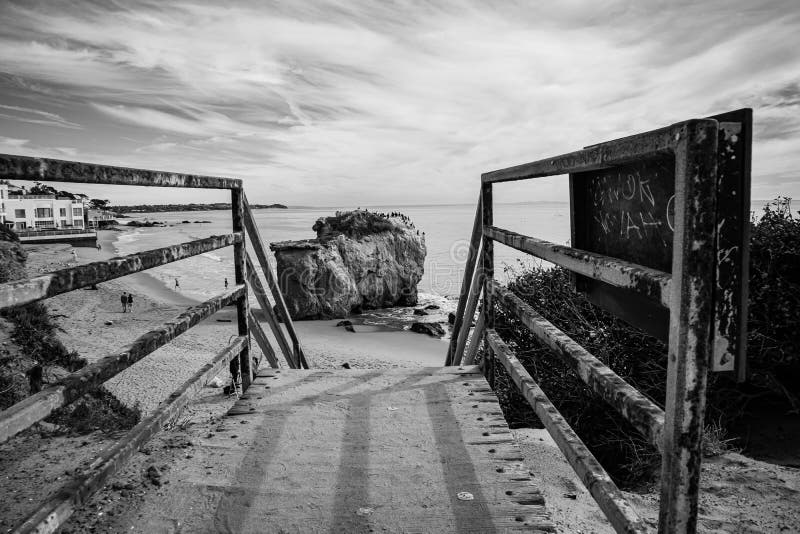 Greyscale Shot of the Beach in Abiss Stock Photo - Image of summer ...