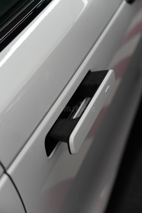 Greyscale Shot of a Range Rover Evoque Pop-out Door Handle Editorial ...