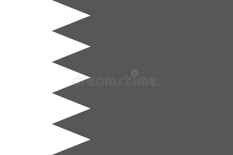 Greyscale Vector Flag of Bahrain Stock Vector - Illustration of drop ...