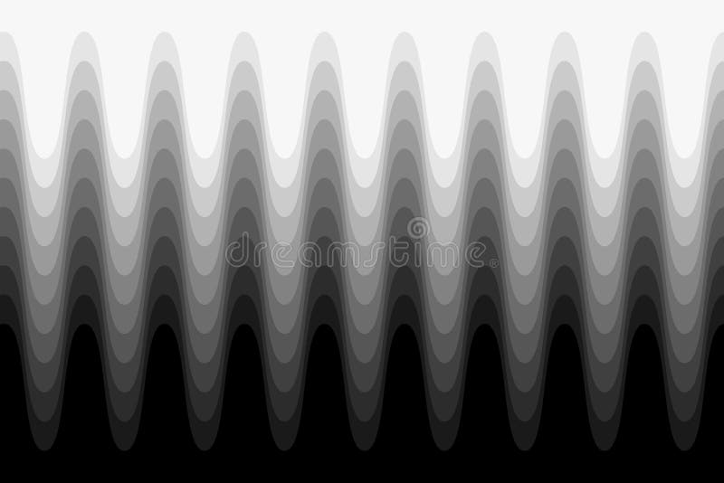 Greyscale Wave Background. Vector Illustration Stock Vector ...