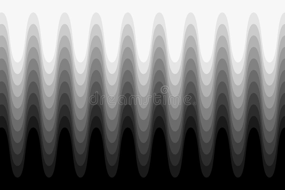 Greyscale Wave Background. Vector Illustration Stock Vector ...
