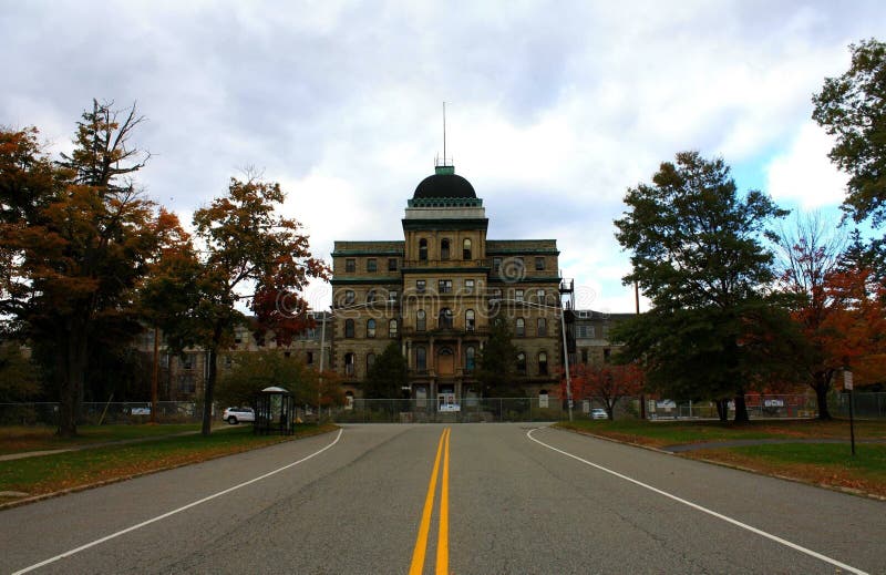 Greystone stock image. Image of asylum, autumn, demolished - 84994085