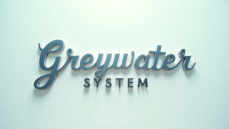 Greywater System Typography with Modern Design in Minimalist Setting ...