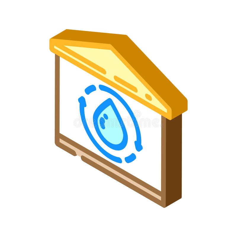 Greywater System Water Saving Isometric Icon Vector Illustration Stock ...