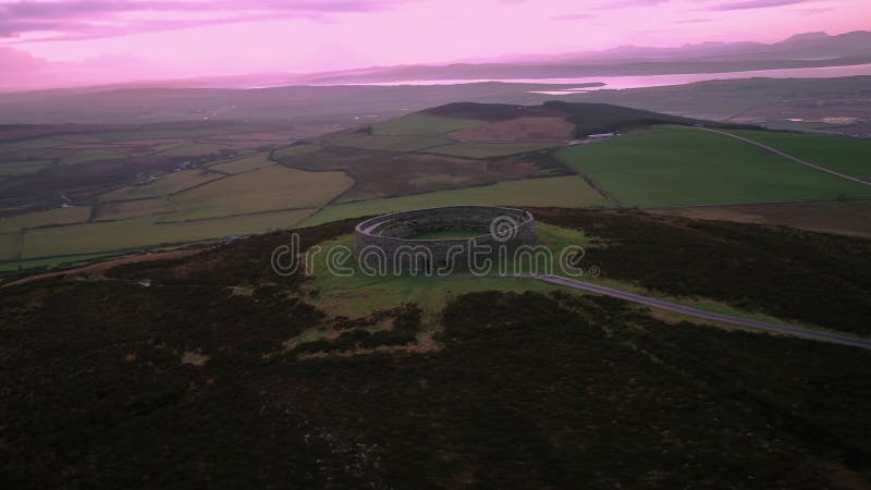 Grianan of Aileach Ring Fort, Donegal - Ireland Stock Footage - Video ...