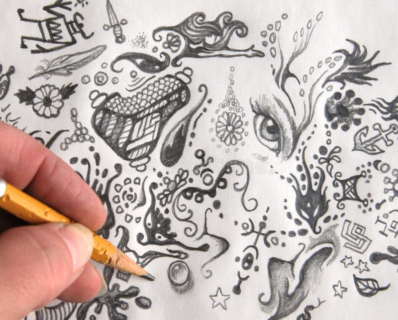 Gribouiller image stock. Image of papier, crayon, brainstorm - 1320463